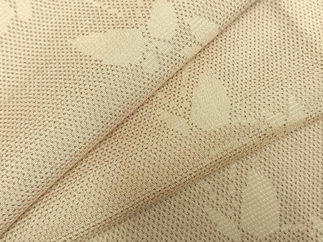 平和屋着物▽本塩沢　単衣　舞蝶文　正絹　逸品　AABD0198fy