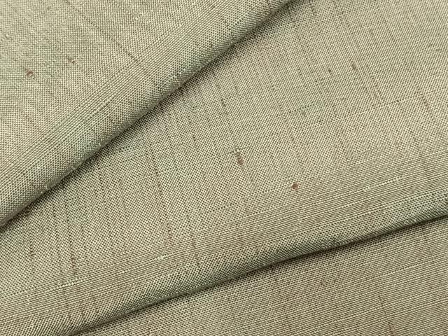 平和屋着物▽越後小千谷紬　単衣　霞文　証紙付き　正絹　逸品　AABD0339fy