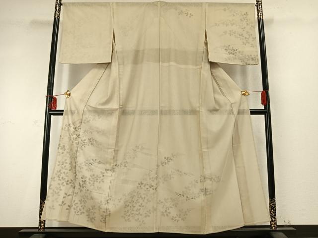 平和屋着物▽訪問着　無双　紗袷　紗×紗　手描き　萩文　正絹　逸品　AABD0364fy