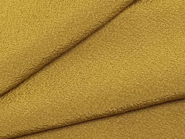 平和屋着物●上質な色無地　芥子色　正絹　逸品　AABD0449fy