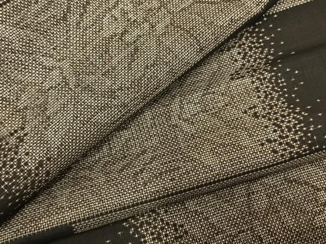 平和屋着物●本場大島紬　9マルキ　横段花文　正絹　逸品　AABD0479fy