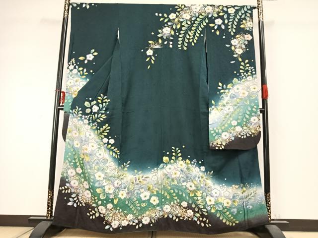 平和屋着物●豪華振袖　辻が花　暈し染め　金銀彩　やまと誂製　正絹　逸品　AABD0531fy