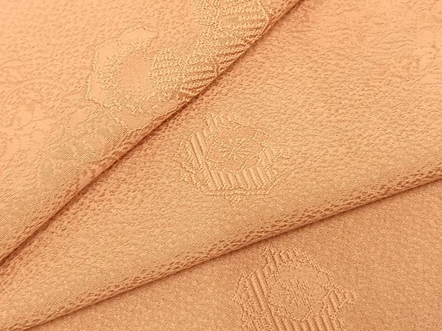 平和屋着物●上質な色無地　舞花地紋　紅梅色　正絹　逸品　AABD0545fy