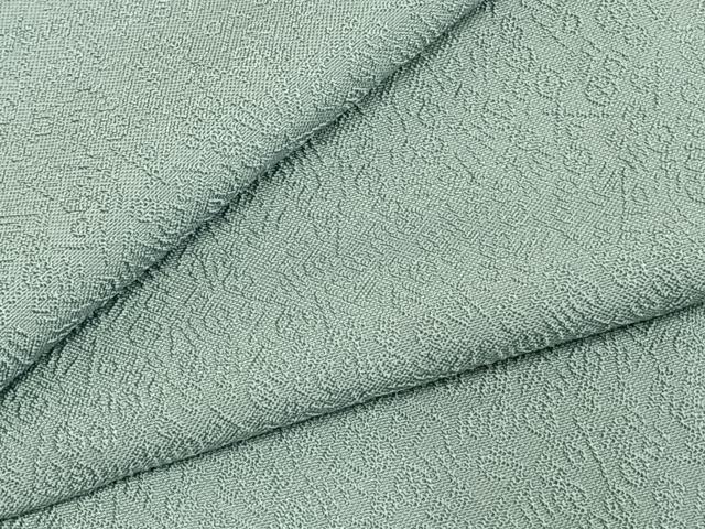 平和屋着物●上質な色無地　文字地紋　秘色色　正絹　逸品　AABD0551fy