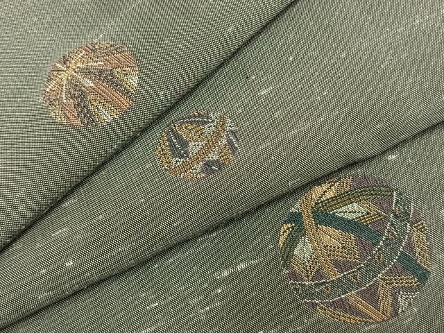 平和屋着物●上質な紬　毬　正絹　逸品　未使用　AABD0563fy