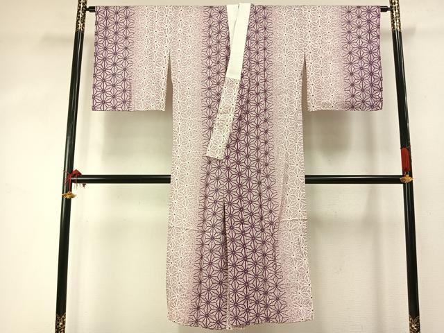 平和屋着物●長襦袢　無双仕立て　麻の葉文様　正絹　逸品　AABD0621fy