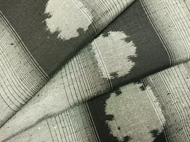 平和屋着物●上質な紬　雪輪間道　さが美扱い　正絹　逸品　未使用　AABD0623fy