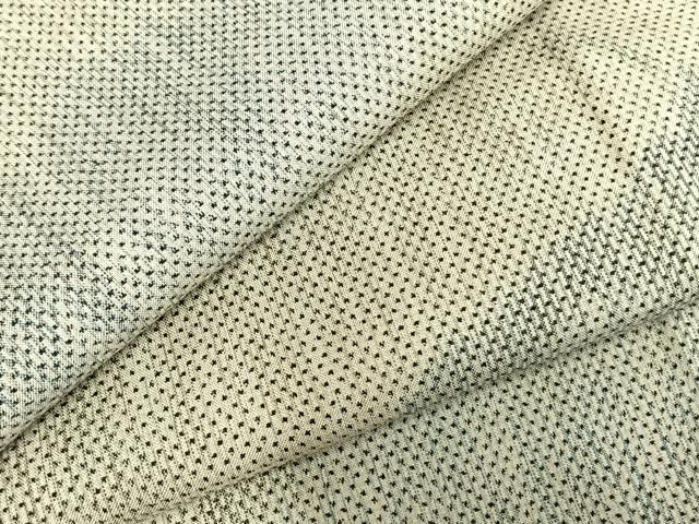 平和屋着物●本場大島紬　白大島　一元絣　風景文　正絹　逸品　AABD0632fy