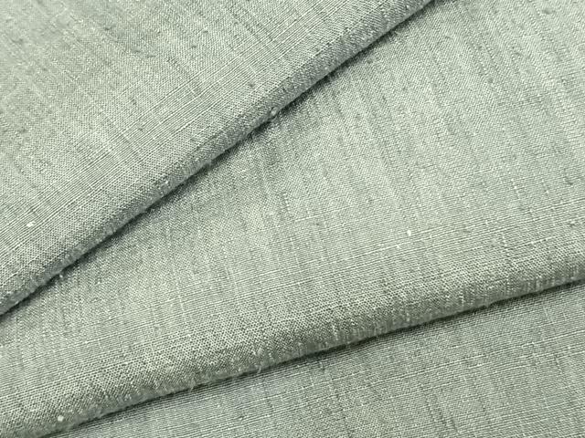 平和屋着物●上質な紬　色無地　湊鼠色　正絹　逸品　AABD0643fy