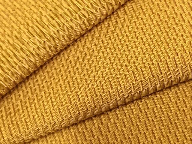 平和屋着物●山下八百子　本場黄八丈　市松綾織　紬　正絹　逸品　AABD0649fy