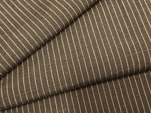 平和屋着物●上質な紬　縞　正絹　逸品　未使用　AABD0666fy