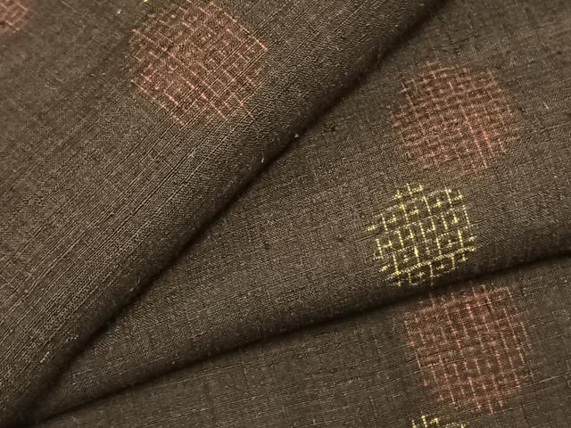 平和屋着物●本場結城紬　重要無形文化財　飛び亀甲柄　正絹　逸品　AABD0711fy