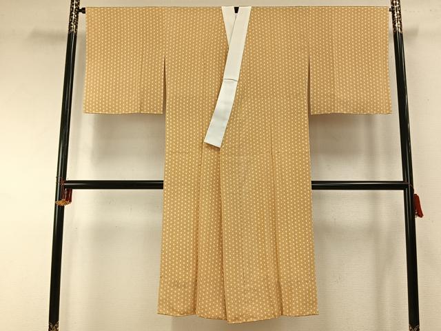 平和屋着物●長襦袢　無双仕立て　麻の葉文様　正絹　逸品　AABD0735fy