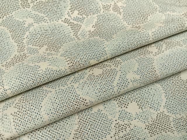 平和屋着物●本場大島紬　薩摩結城　花尽し　正絹　逸品　AABD0767ph