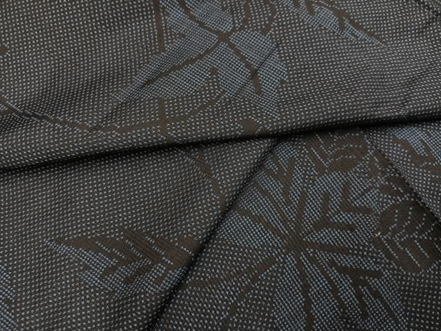 平和屋着物●本場大島紬　一元絣　草木文　正絹　逸品　AABD0784ph