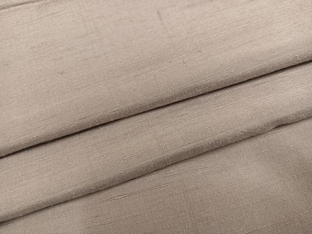 平和屋着物●上質な紬　色無地　梅染色　正絹　逸品　AABD0787ph