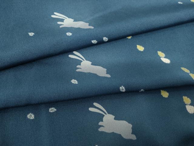 平和屋着物●上質な小紋　兎　暈し染め　ロング丈　正絹　逸品　AABD0886ck