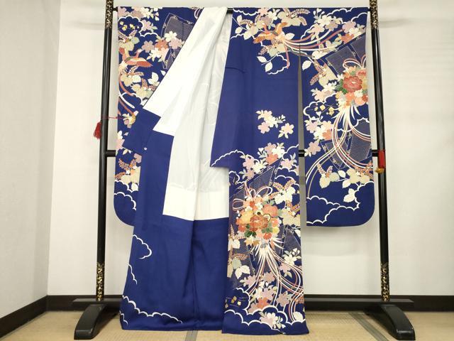 平和屋着物○創業460年・千總 振袖 駒刺繍 鳳凰花文 金彩