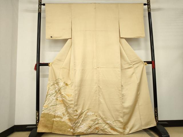 平和屋着物●豪華色留袖　稲穂　正絹　逸品　AABD0896ck