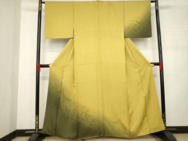 平和屋着物●染色作家　斉藤三才　訪問着　飛鳥文　暈し染め　正絹　逸品　AABD0909ck