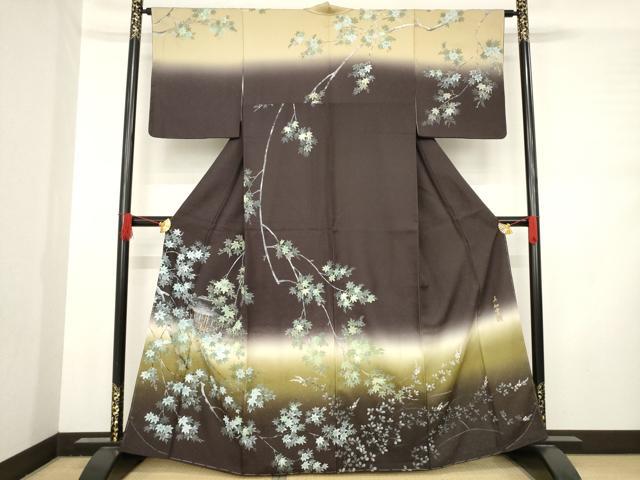 平和屋着物●訪問着　作家物　手描き　真如堂　暈し染め　正絹　逸品　未使用　AABD0932ck