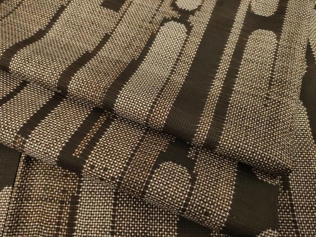 平和屋着物●本場大島紬　一元7マルキ　エ霞文　正絹　逸品　AABD0942ck