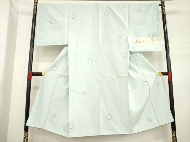 平和屋着物●男性　紬　丸文　反端付き　正絹　逸品　AABD0949ck