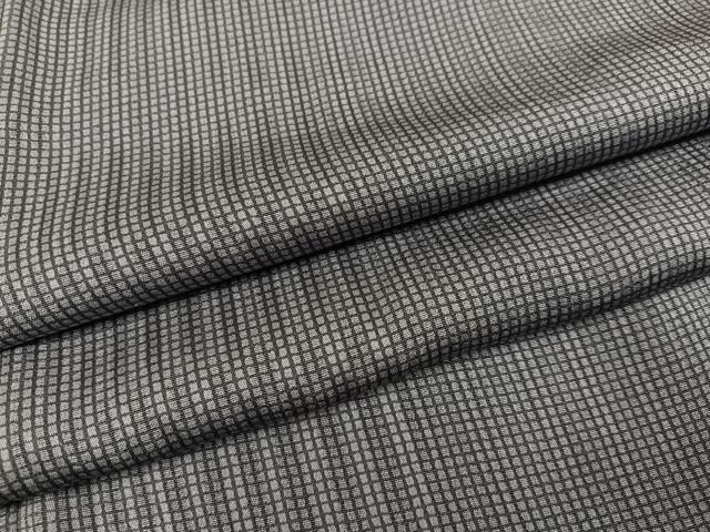 平和屋着物●江戸小紋　角通し　リバーシブル　色無地　花地紋　褐返し色　正絹　逸品　AABD0999ph