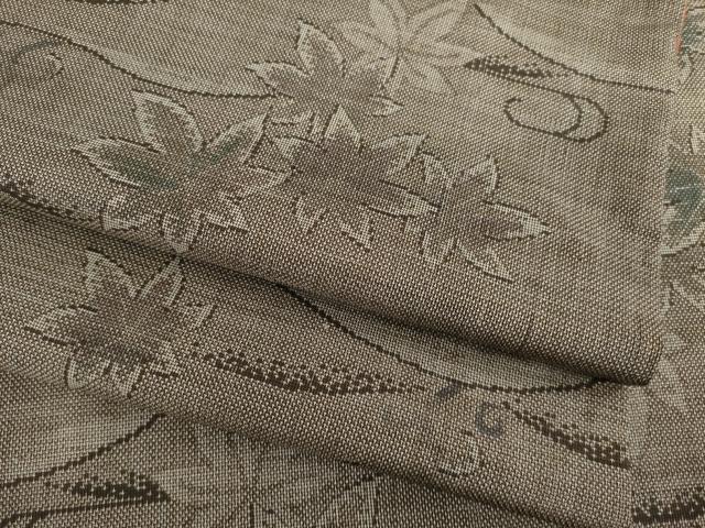 平和屋着物●本場大島紬　カタス9マルキ　吹き寄せ楓文　正絹　逸品　AABD1085ck