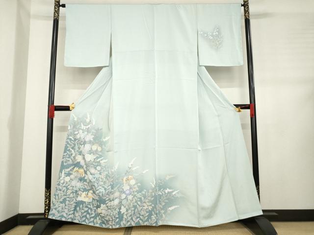 平和屋着物●訪問着　鴛鴦花文　正絹　逸品　AABD1096ck