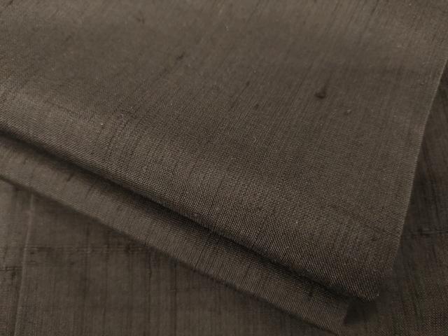 平和屋着物●上質な紬　色無地　檳榔子染色　三越扱い　正絹　逸品　AABD1153ck