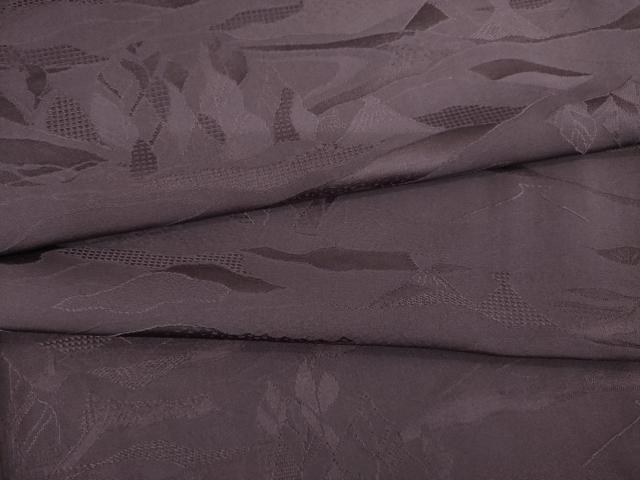 平和屋着物●上質な色無地　樹林地紋　滅紫色　正絹　逸品　未使用　AABD1157ck