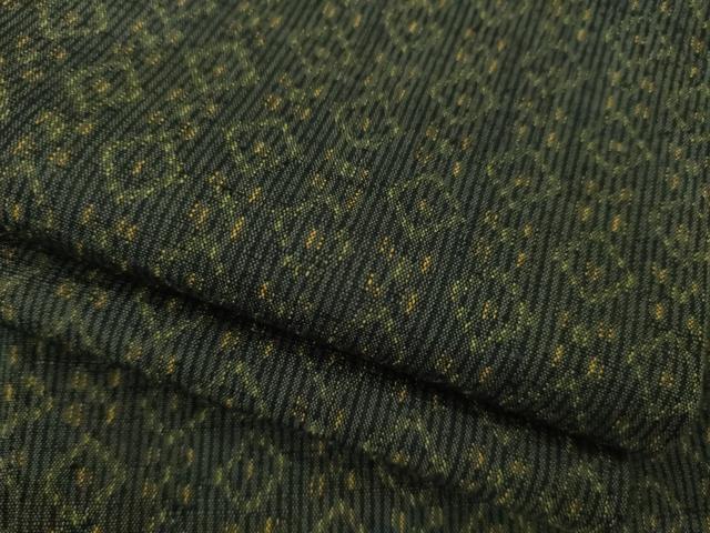 平和屋着物●上質な紬　菱文　ロング丈　正絹　逸品　AABD1566ck