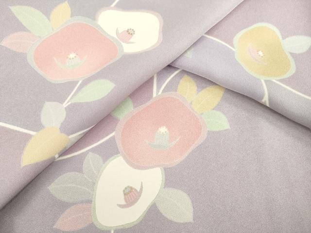 平和屋着物●上質な小紋　椿　ますいわ屋扱い　正絹　逸品　AABD1568ck