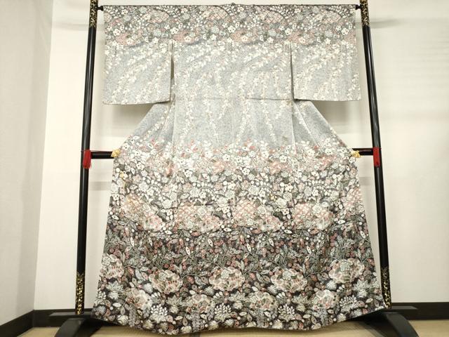 平和屋着物●訪問着　辻が花　正絹　逸品　AABD1596ck