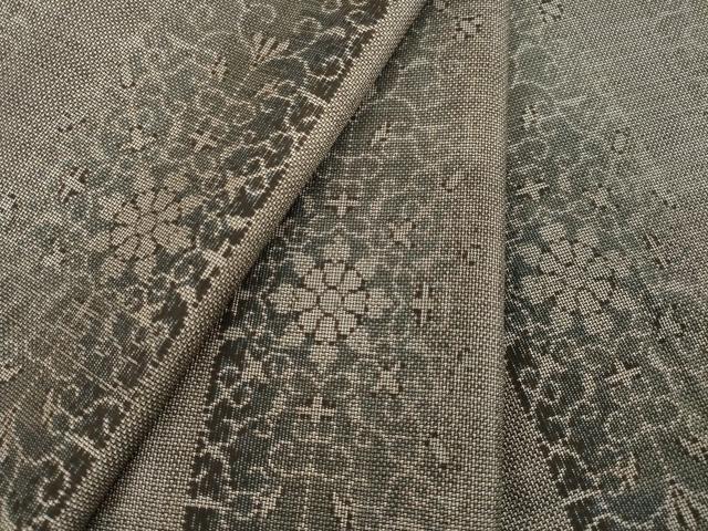 平和屋着物●本場大島紬　カタス9マルキ　飾花間道　正絹　逸品　AABD1613ck
