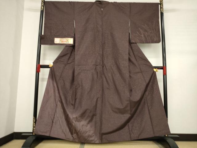 平和屋着物●本場大島紬　訪問着　刺繍　幾何学文様　暈し染め　金糸　金通し地　正絹　逸品　AABD1621ck