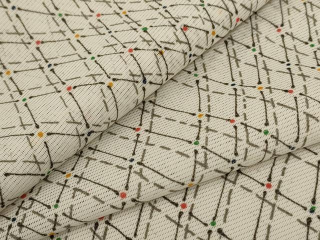 平和屋着物＊夏物　小紋　絽　網目文　洗える着物　AABD3284jd