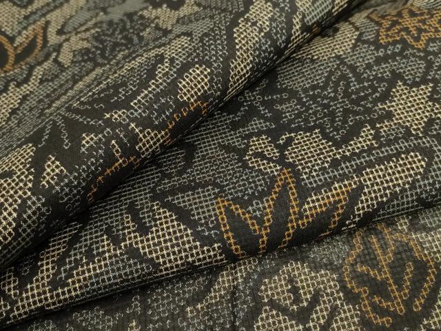 平和屋着物＊夏物　小紋　紗　風景文　正絹　逸品　AABD3293jd