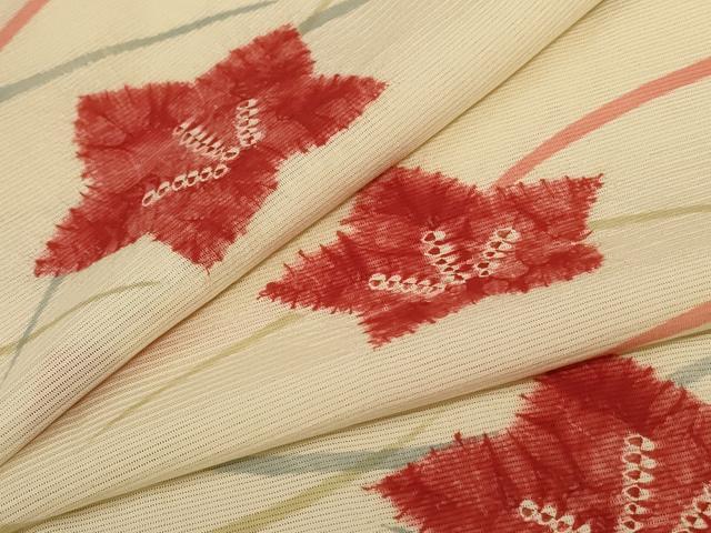 平和屋着物＊夏物　訪問着　絽　楓　正絹　逸品　AABD3299jd