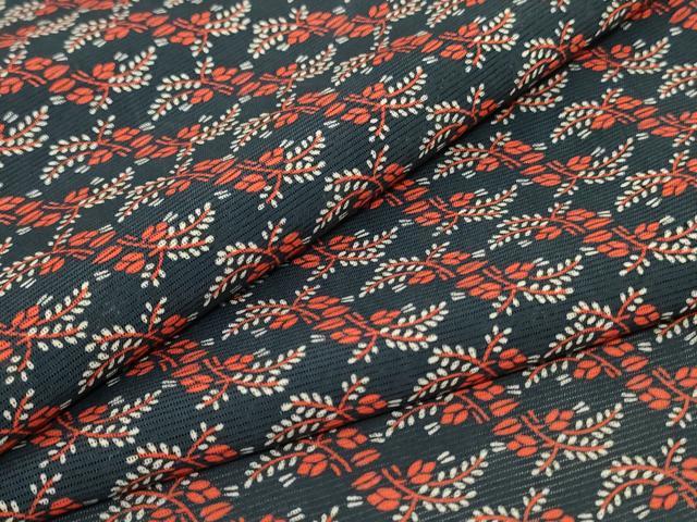 平和屋着物＊夏物　小紋　絽　枝葉文　正絹　逸品　未使用　AABD3303jd