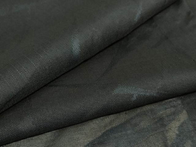 平和屋着物＊夏物　小紋　紗　草葉文　正絹　逸品　AABD3318jd