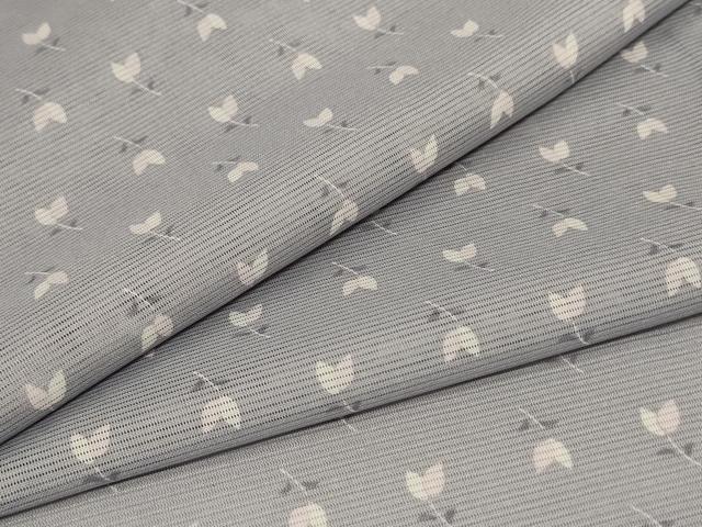 平和屋着物＊夏物　小紋　絽　草花文　洗える着物　AABD3321jd