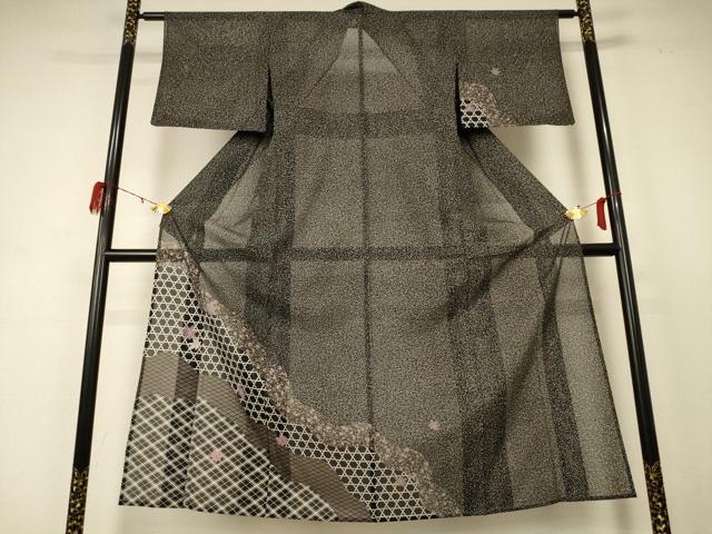 平和屋着物＊夏物　訪問着　絽　楓文　洗える着物　AABD3324jd