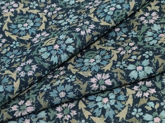 平和屋着物＊夏物　小紋　紗　草花文　洗える着物　AABD3328jd