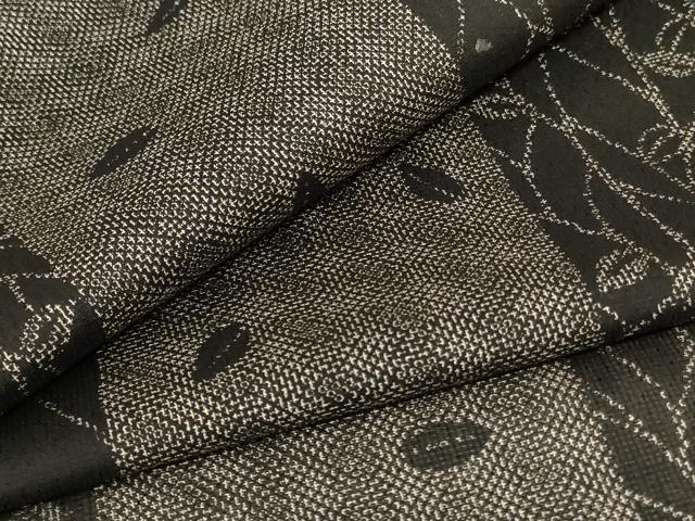 平和屋着物＊夏物　小紋　紗　枝葉間道　洗える着物　AABD3340jd