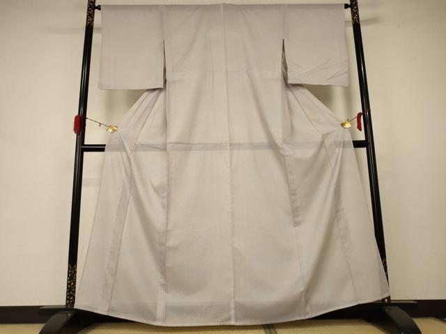 平和屋着物＊夏物　小紋　縦絽　霞文　洗える着物　AABD3355jd