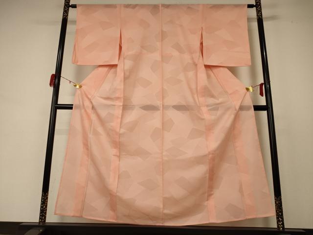 平和屋着物＊夏物　色無地　絽　赤香色　正絹　逸品　未使用　AABD3370jd