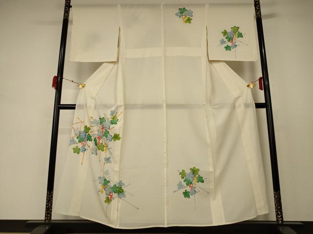 平和屋着物＊夏物　訪問着　絽　葡萄　金彩　正絹　逸品　AABD3373jd