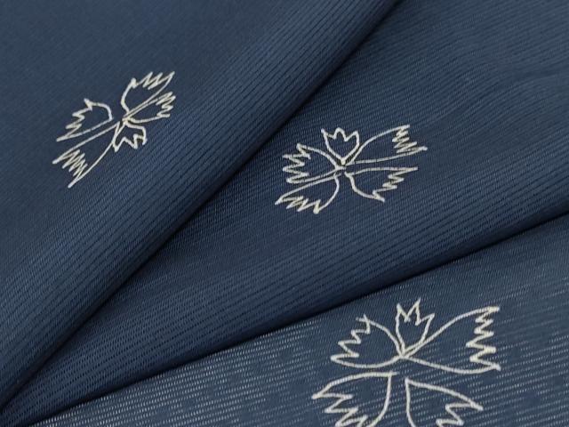 平和屋着物＊夏物　小紋　絽　舞花文　正絹　逸品　AABD3384jd